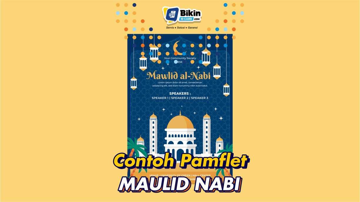 Contoh Desain Pamflet Maulid Nabi dan Kata-Katanya